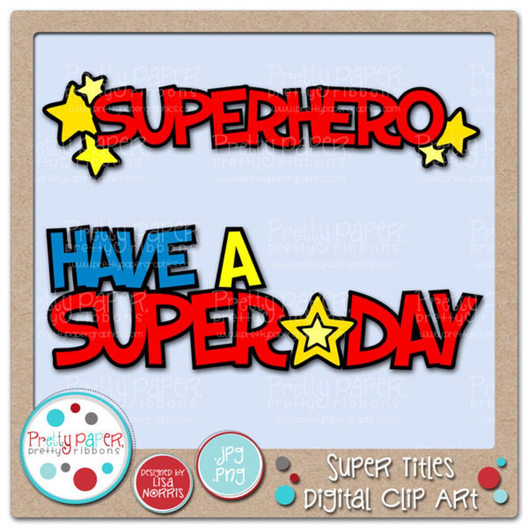 Super Titles Cutting Files and Clip Art - Instant Download - Etsy