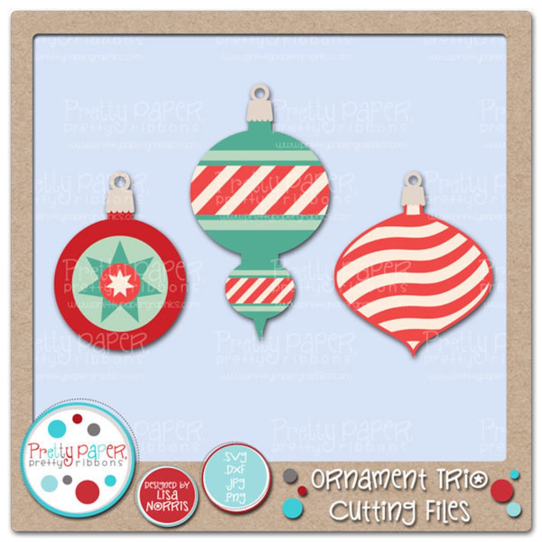 Ornament Trio Cutting Files & Clip Art - Instant Download - Etsy