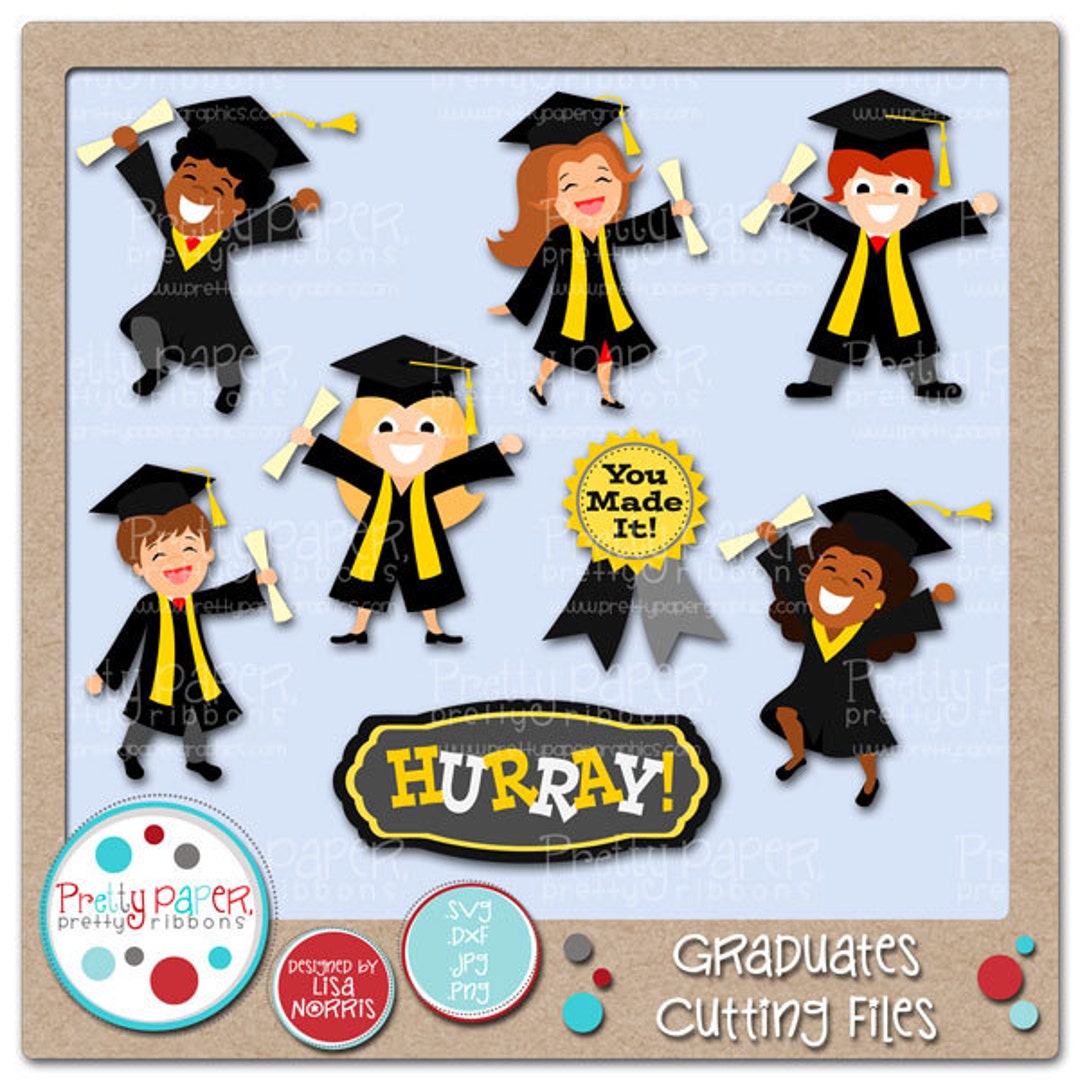 Graduates Cutting Files & Clip Art - Instant Download - Etsy