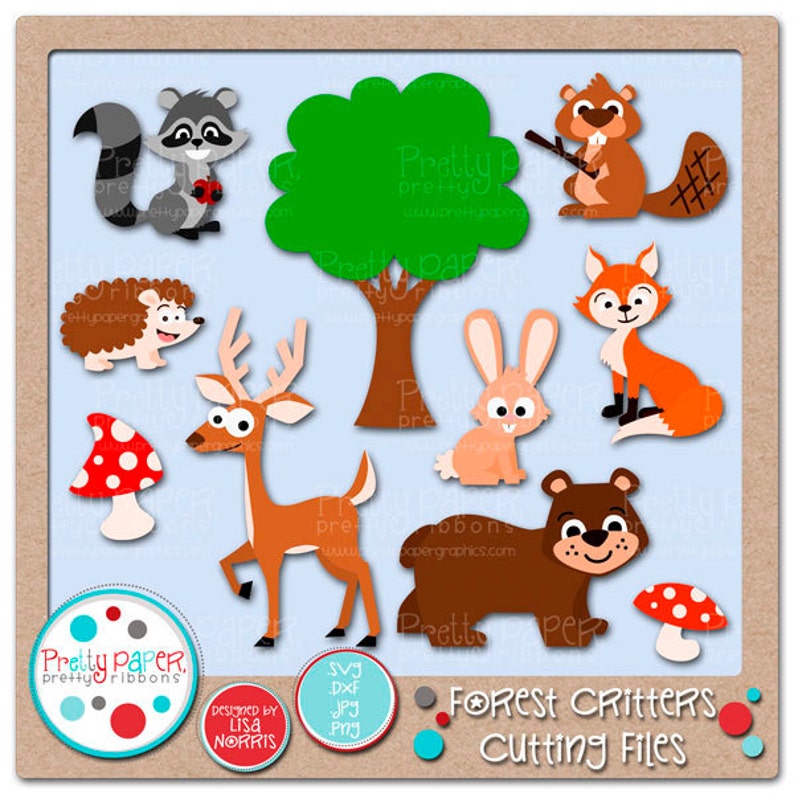 Forest Critters Cutting Files & Clip Art Instant Download | Etsy