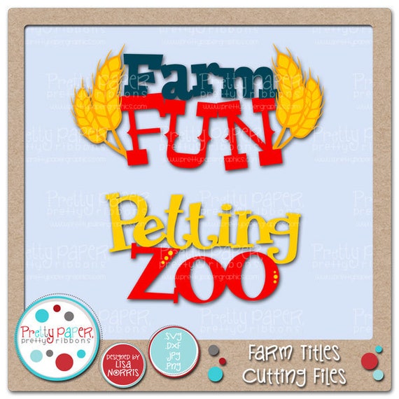 Farm Titles Cutting Files & Clip Art Instant Download - Etsy