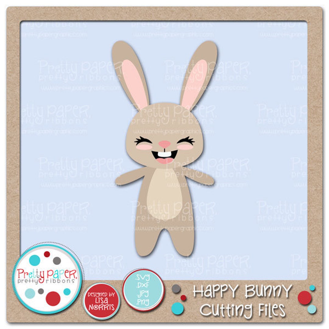 Happy Bunny Cutting Files & Clip Art - Instant Download - Etsy