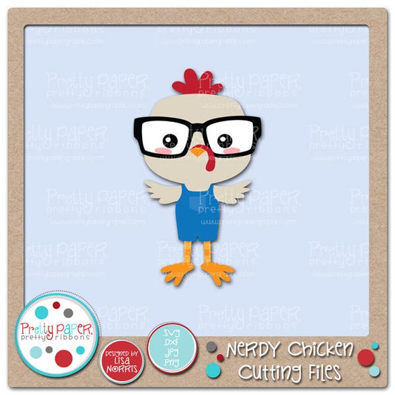 Nerdy Chicken Cutting Files & Clip Art Instant Download - Etsy