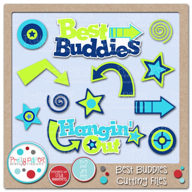 Best Buddies Cutting Files & Clip Art - Instant Download - Etsy
