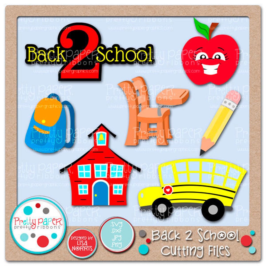 Back 2 School Cutting Files & Clip Art - Instant Download - Etsy
