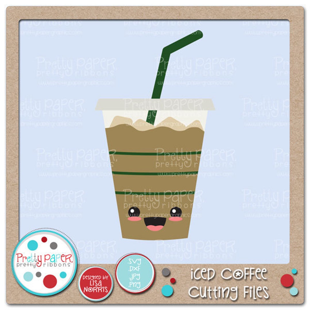 Iced Coffee Cutting Files & Clip Art - Instant Download - Etsy