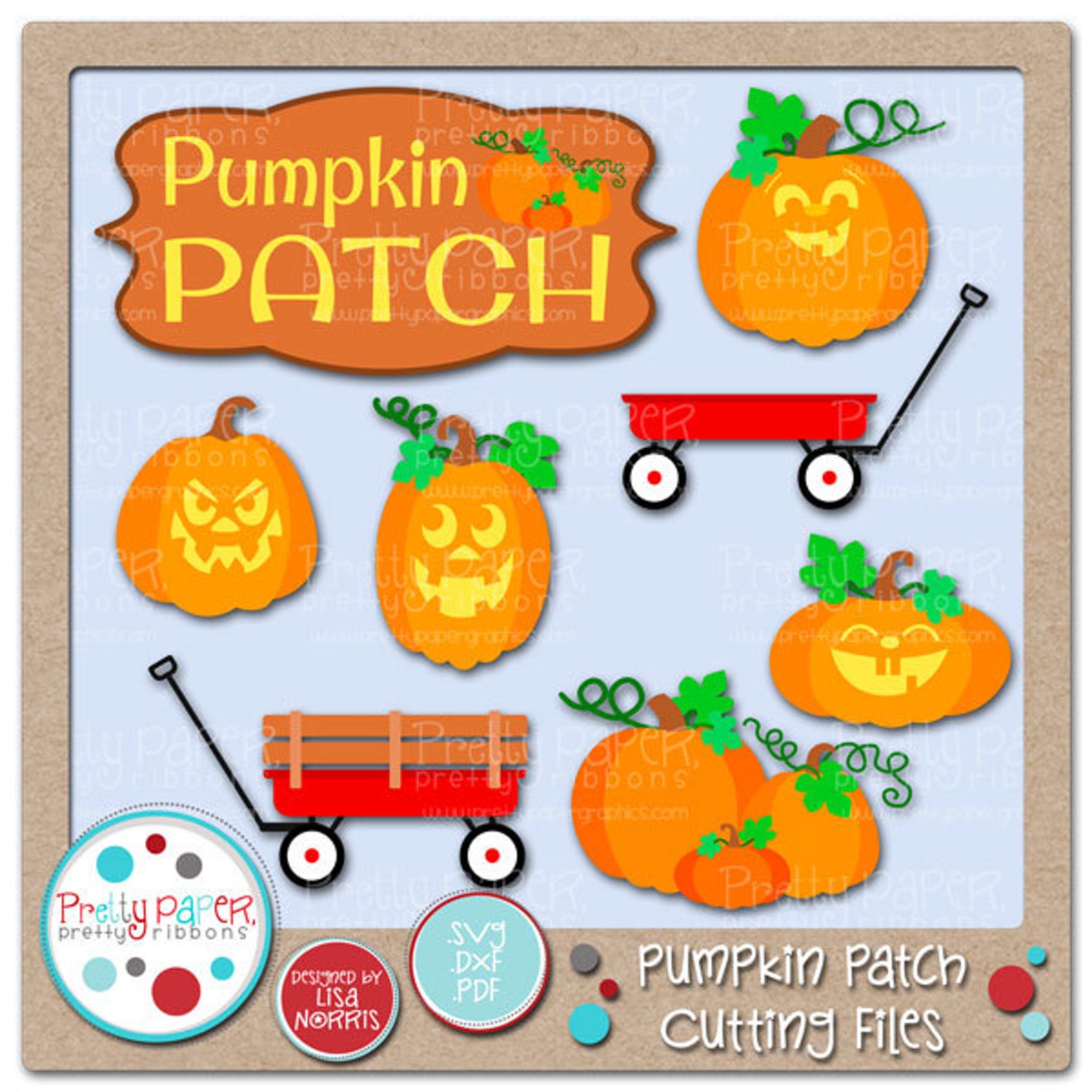 Pumpkin Patch Cutting Files & Clip Art Instant Download - Etsy