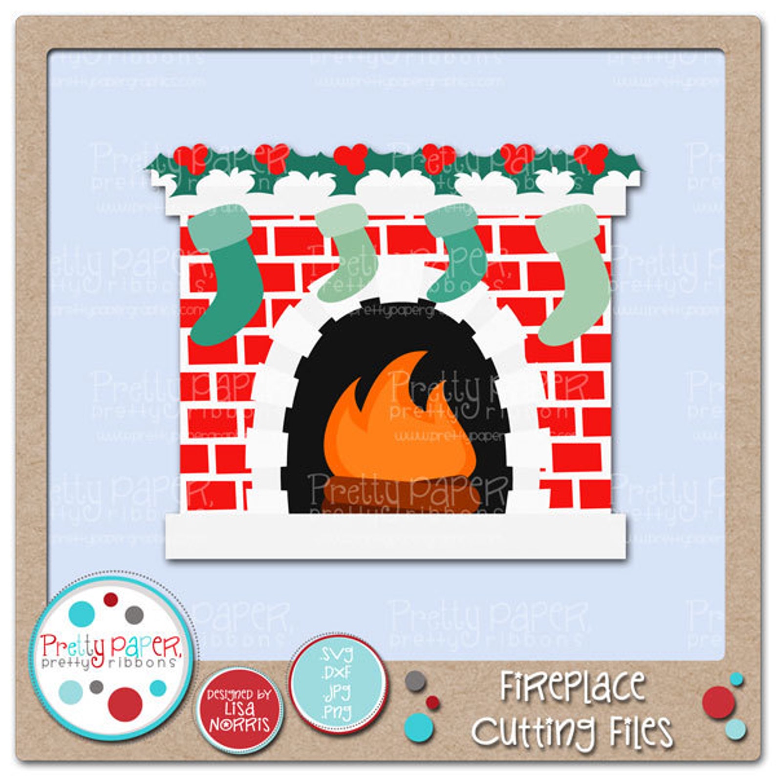 Fireplace Cutting Files & Clip Art - Instant Download - Etsy