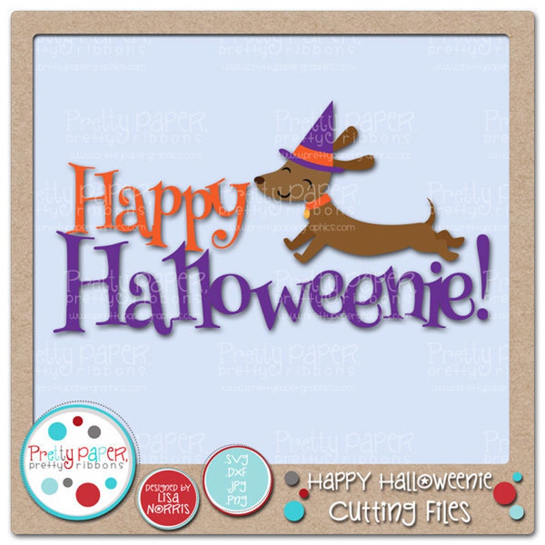 Happy Halloweenie Cutting Files & Clip Art - Instant Download - Etsy