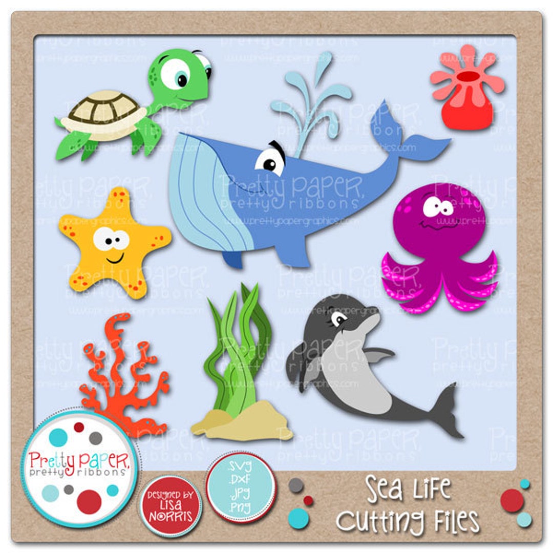 Sea Life Cutting Files & Clip Art - Instant Download - Etsy