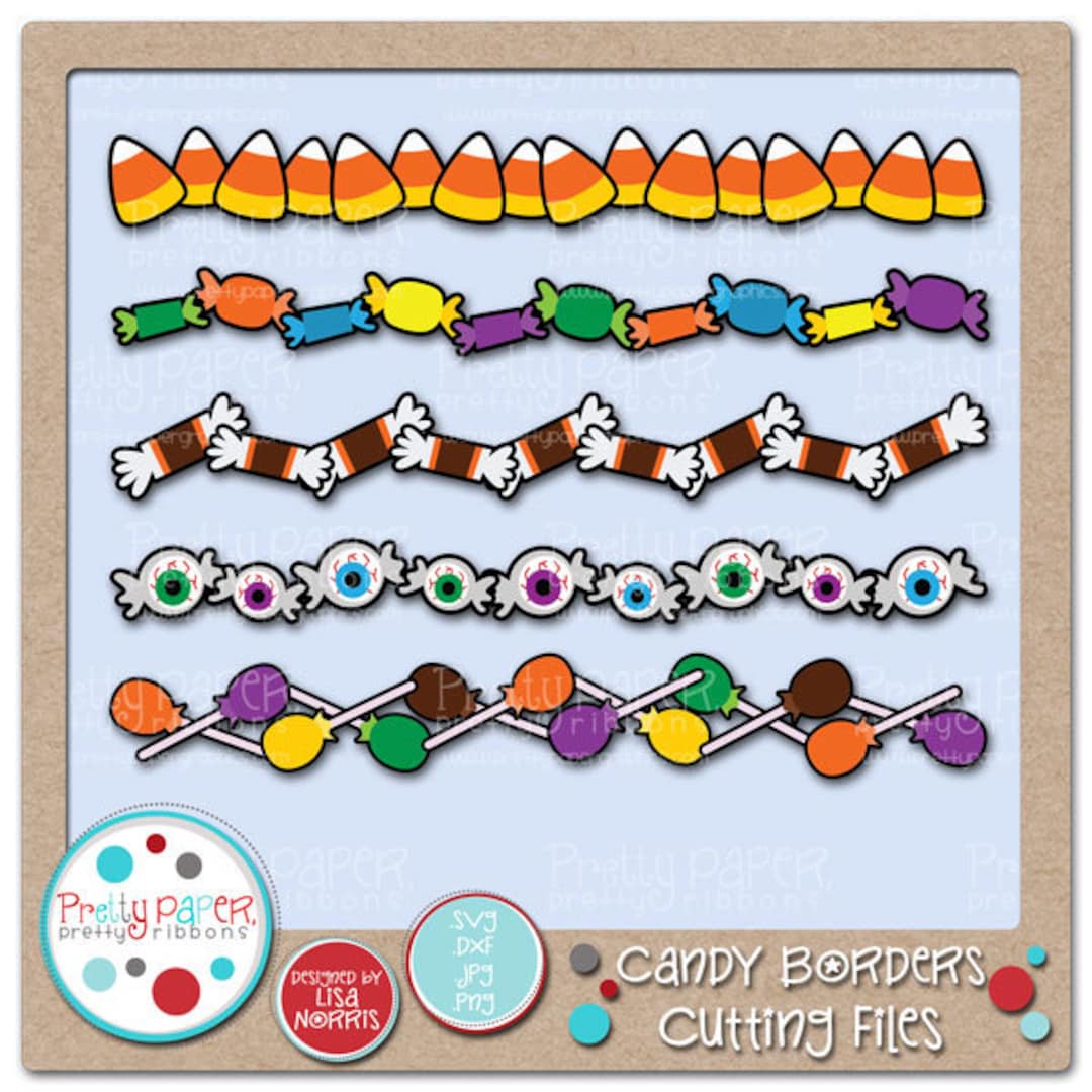 Candy Borders Cutting Files & Clip Art - Instant Download - Etsy