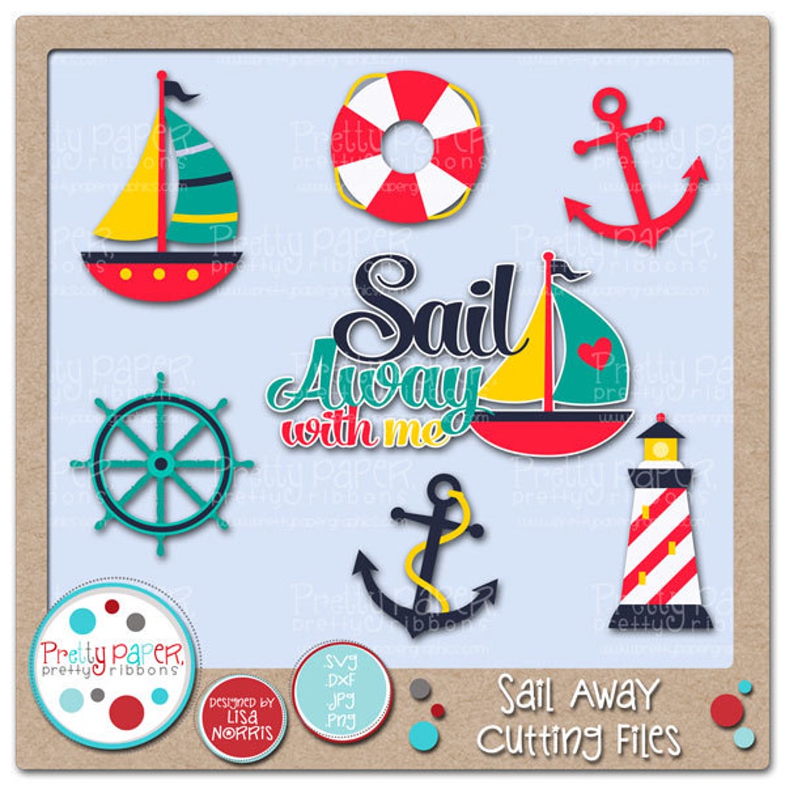 Sail Away Cutting Files & Clip Art - Instant Download - Etsy