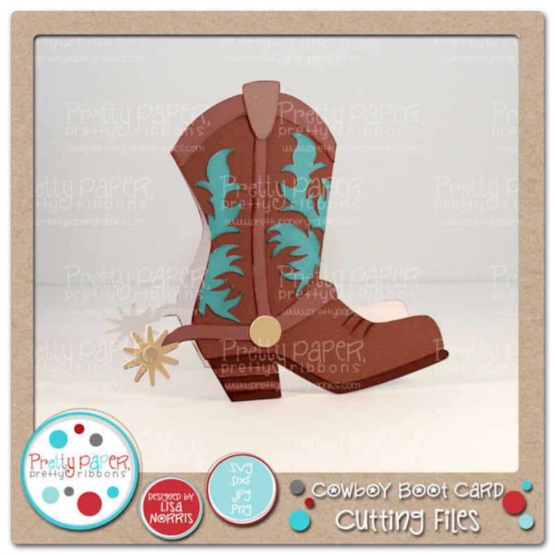 Cowboy Boot Card Cutting Files Instant Download - Etsy