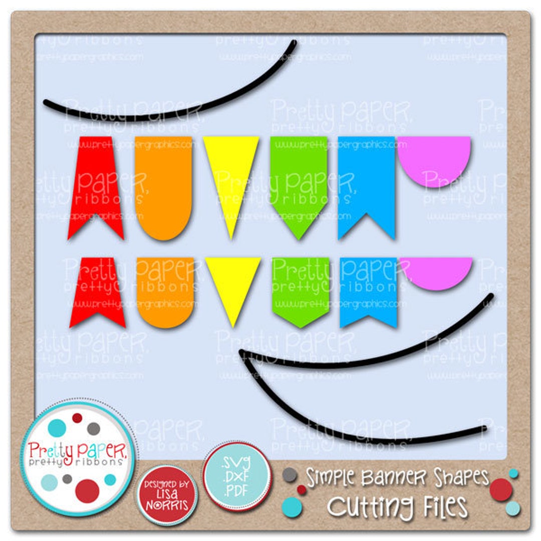 Simple Banner Shapes Cutting Files - Instant Download - Etsy