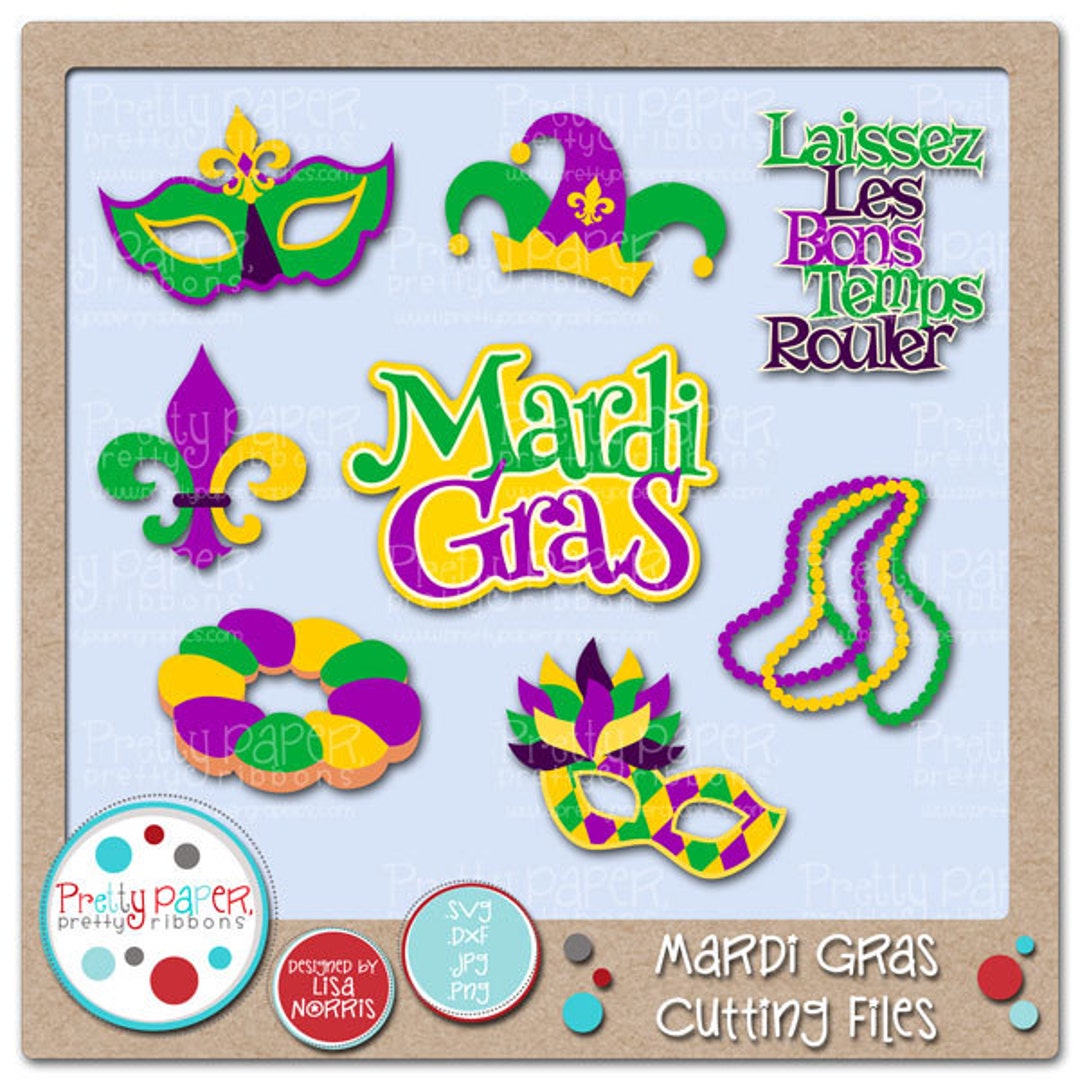 Mardi Gras Cutting Files & Clip Art - Instant Download - Etsy