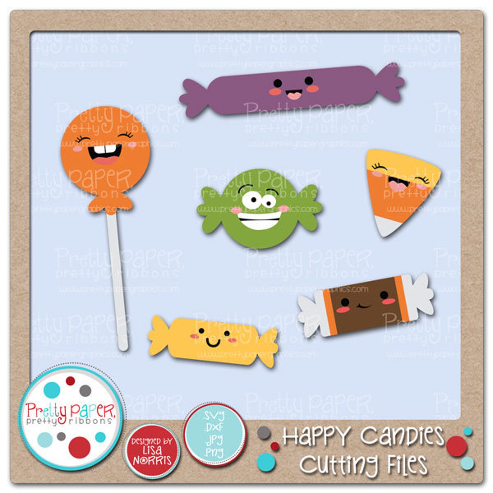 Happy Candies Cutting Files & Clip Art Instant Download - Etsy