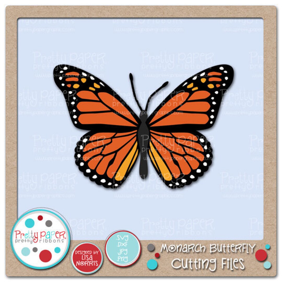 Monarch Butterfly Cutting Files & Clip Art - Instant Download - Etsy
