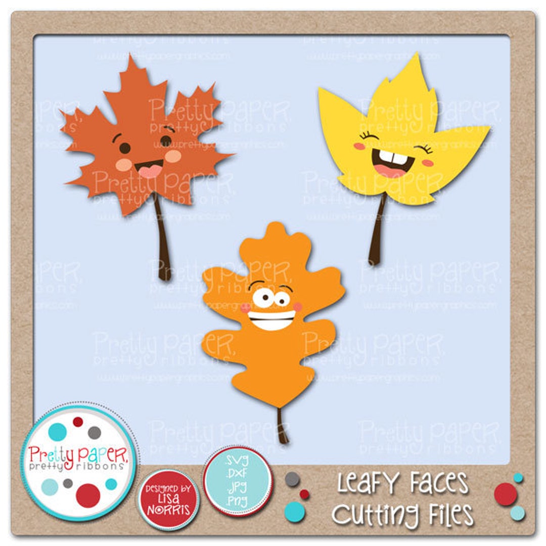 Leafy Faces Cutting Files & Clip Art - Instant Download - Etsy