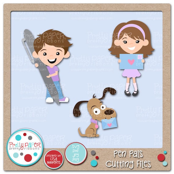 Pen Pals Cutting Files & Clip Art Instant Download | Etsy