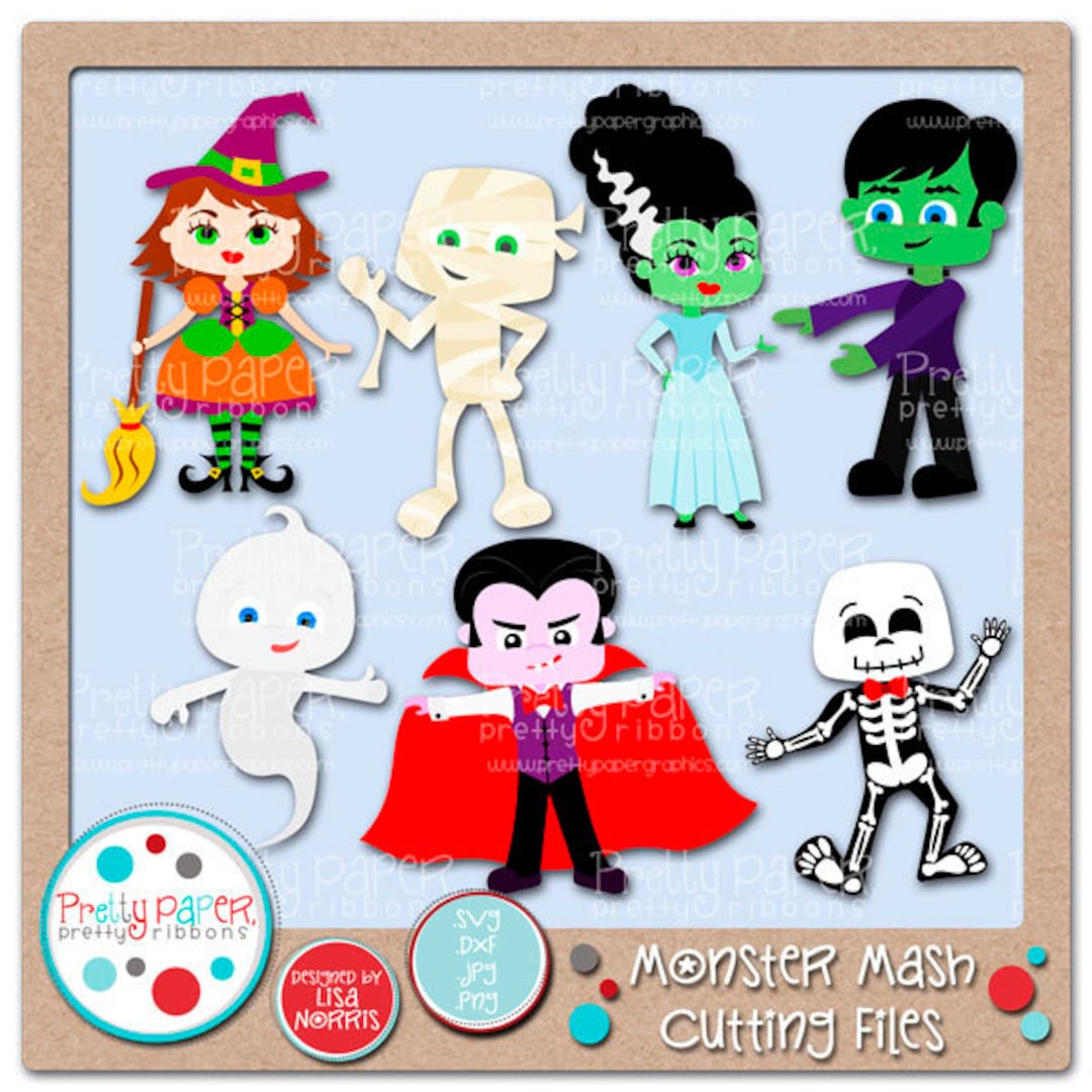 Monster Mash Cutting Files & Clip Art - Instant Download - Etsy