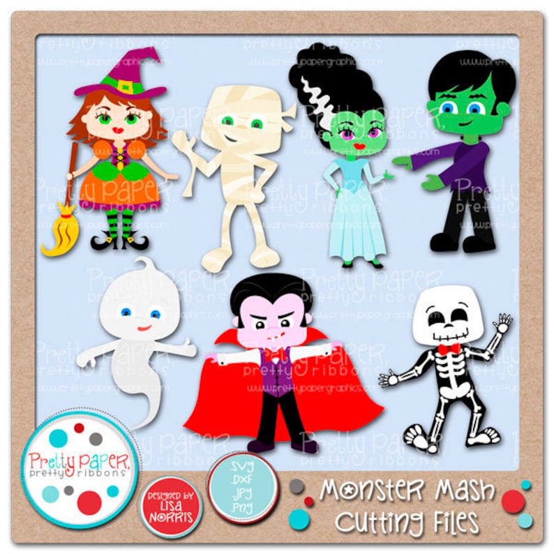 Monster Mash Cutting Files & Clip Art Instant Download - Etsy
