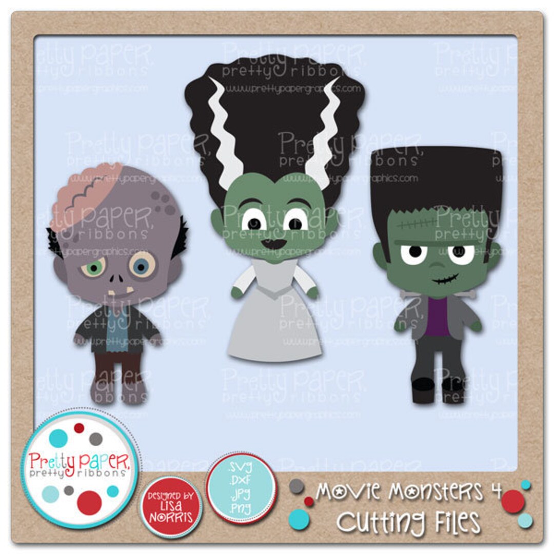 Movie Monsters 4 Cutting Files & Clip Art - Instant Download - Etsy