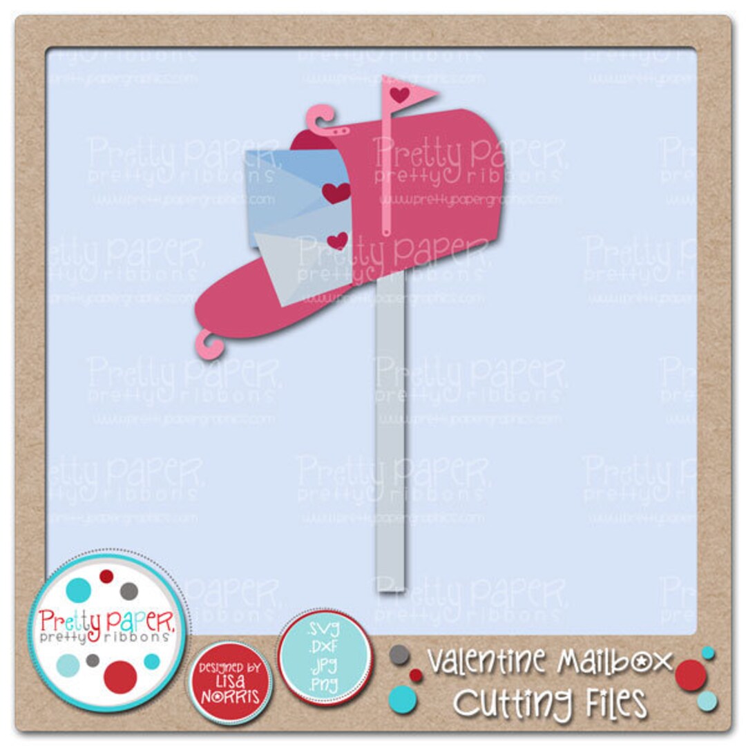 Valentine Mailbox Cutting Files and Clip Art - Instant Download - Etsy