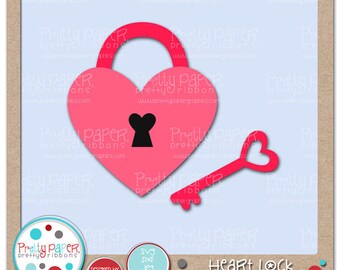 Heart Lock Key SVG, DXF, Valentine's, Love, Design, Clipart, Clip Art ...
