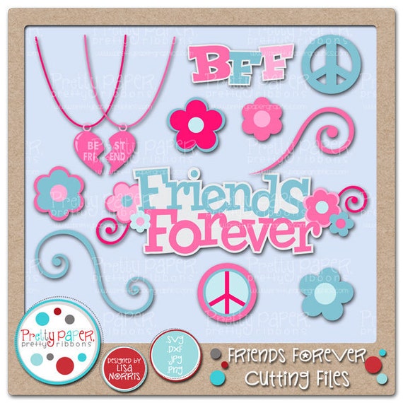 Friends Forever Cutting Files & Clip Art Instant Download | Etsy
