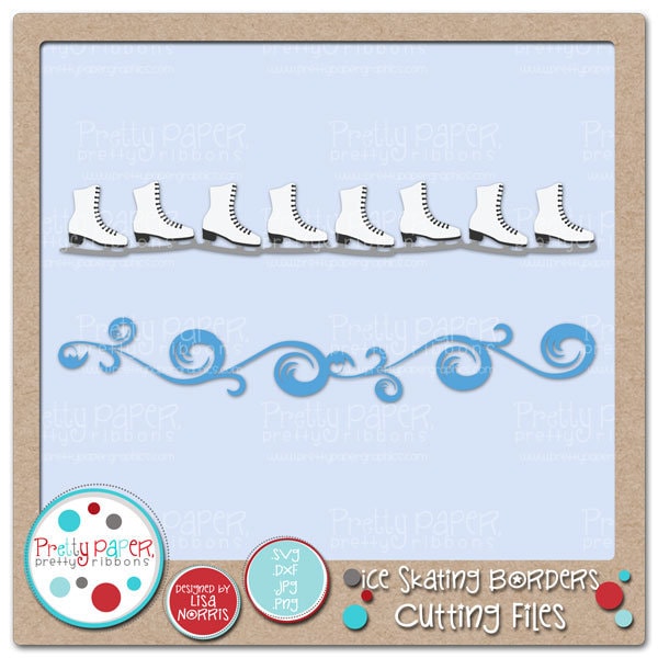 Ice Skating Borders Cutting Files & Clip Art Instant Download - Etsy