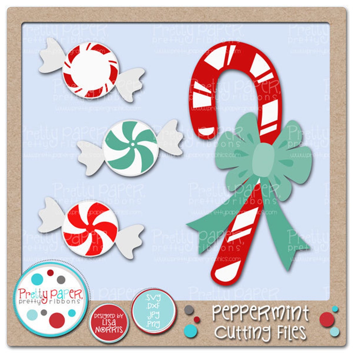 Peppermint Cutting Files & Clip Art Instant Download | Etsy