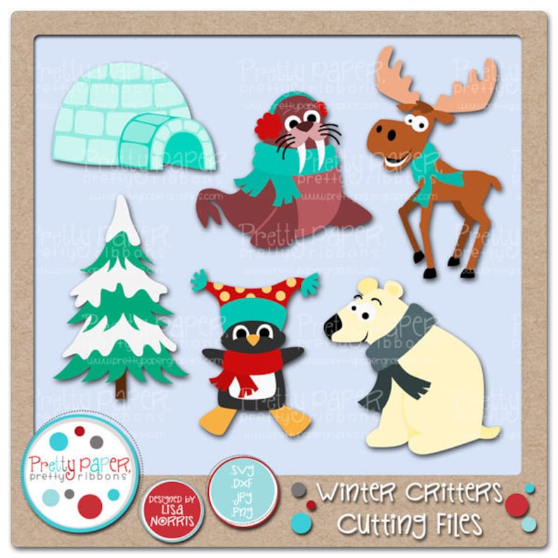 Winter Critters Cutting Files & Clip Art Instant Download - Etsy