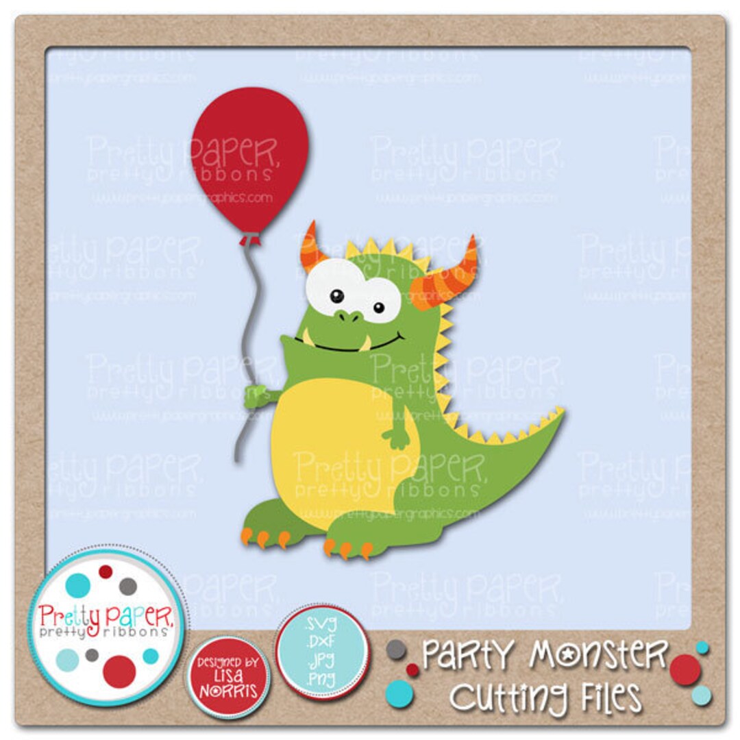 Party Monster Cutting Files & Clip Art - Instant Download - Etsy