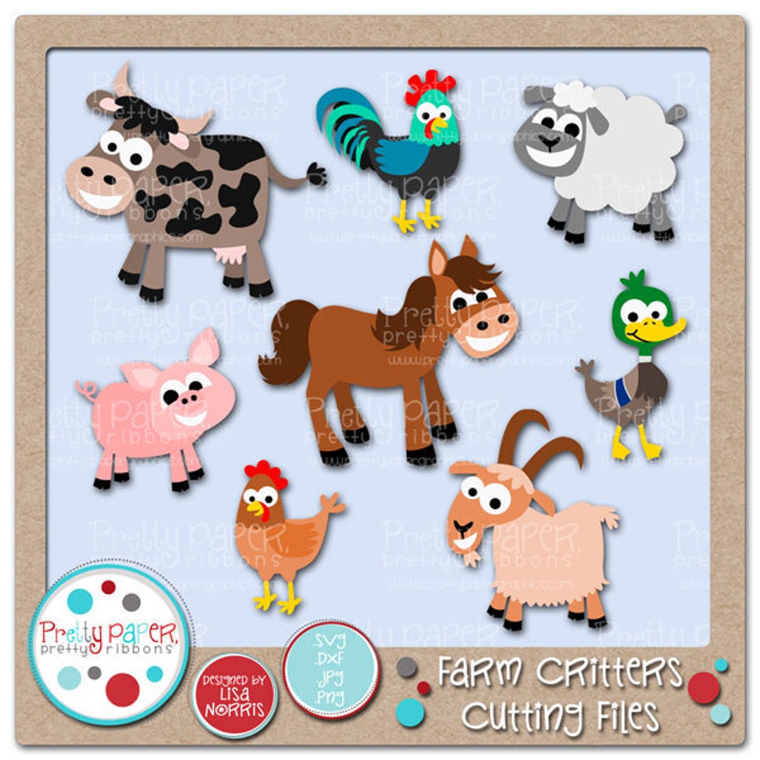 Farm Critters Cutting Files & Clip Art - Instant Download - Etsy