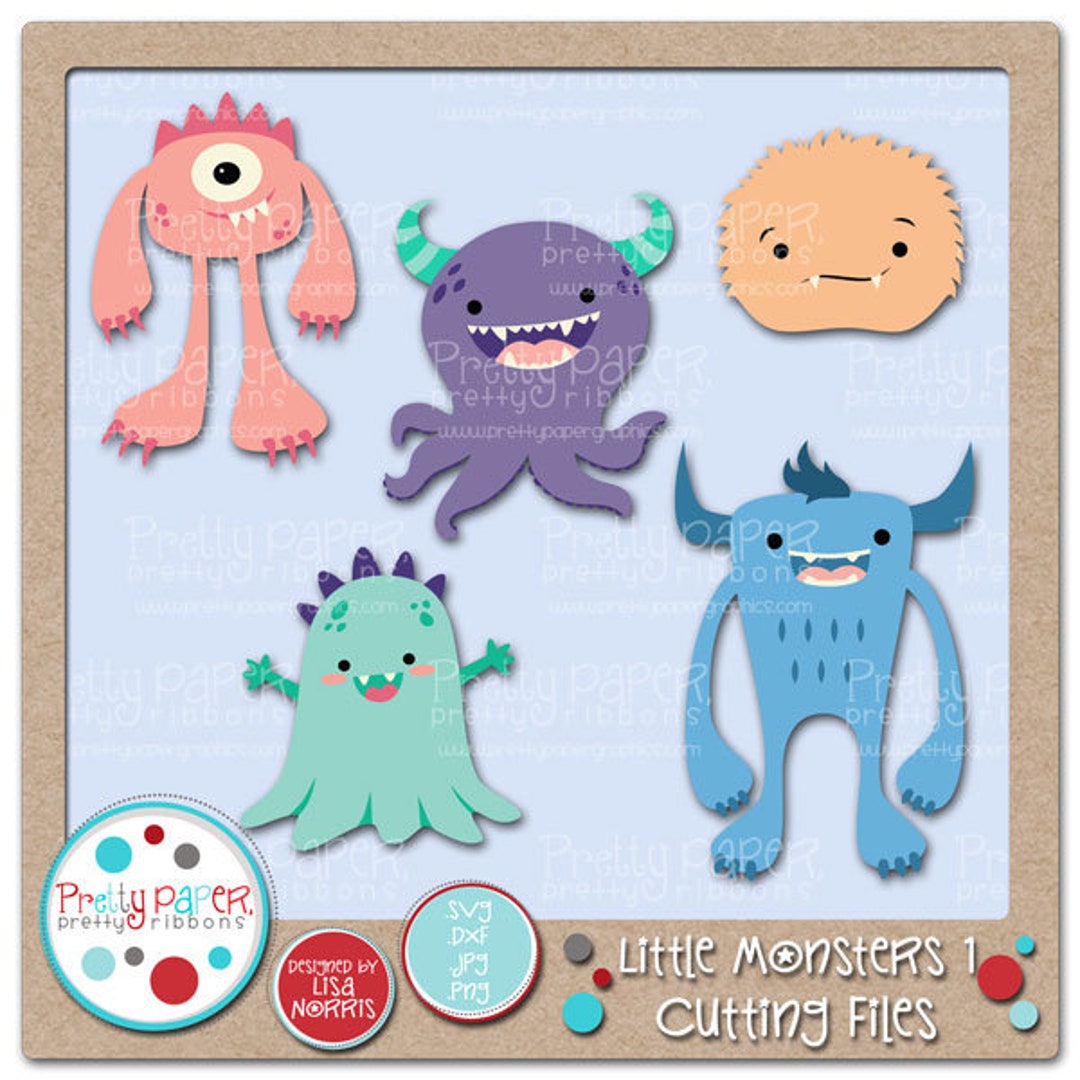 Little Monsters 1 Cutting Files & Clip Art - Instant Download - Etsy