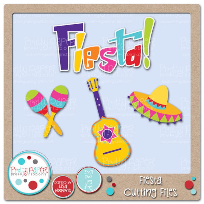 Fiesta Cutting Files & Clip Art - Instant Download - Etsy