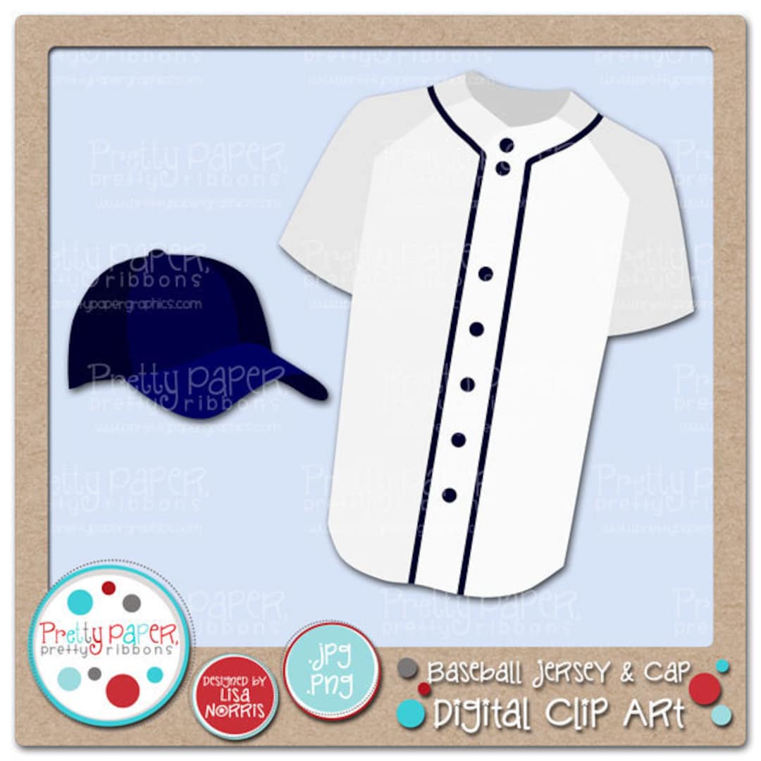 Baseball Jersey and Cap Cutting Files and Clip Art - Instant Download ...