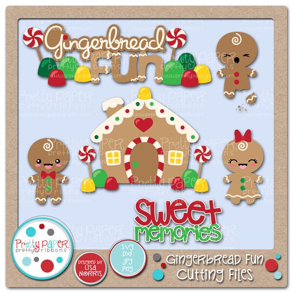Gingerbread Fun Cutting Files & Clip Art Instant Download | Etsy