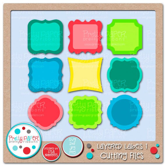 Layered Labels 1 Cutting Files and Clip Art Instant Download | Etsy