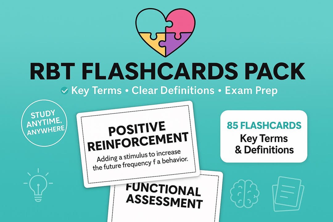 RBT Flashcards Pack – 85 Key Terms With Definitions | Printable RBT ...
