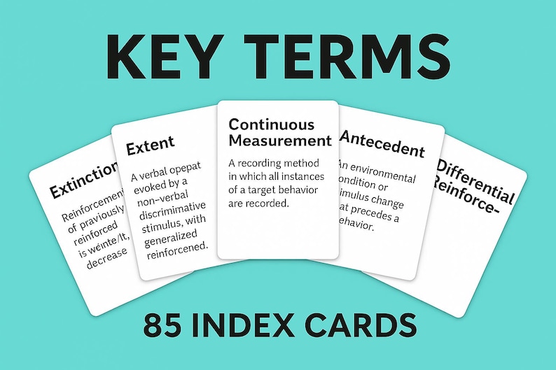 RBT Flashcards Pack – 85 Key Terms With Definitions | Printable RBT ...