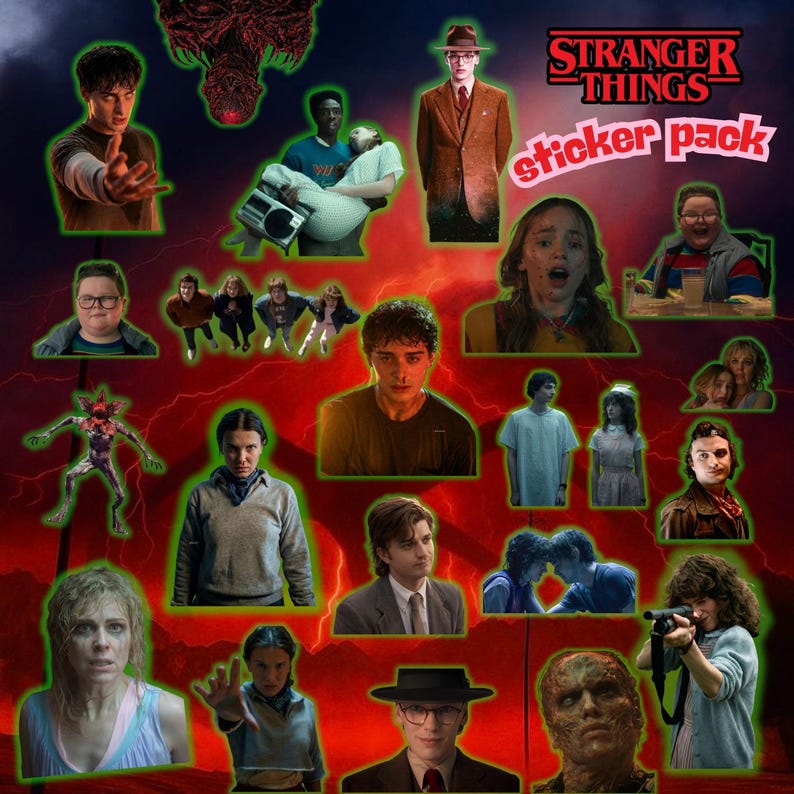 Stranger Things Inspired Stickers | Netflix Series Fan Art | Digital ...