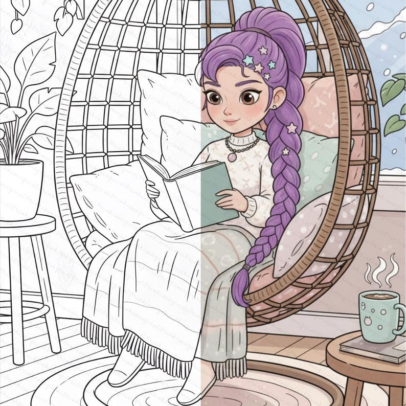 Huntrix K-pop Demon Hunters Coloring Book, 20 Cozy and Comfy Pages ...