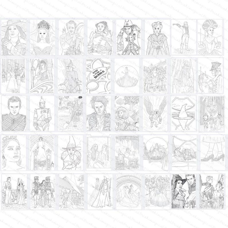 Wicked Coloring Book | Wicked the Musical | Elphaba Glinda Coloring ...