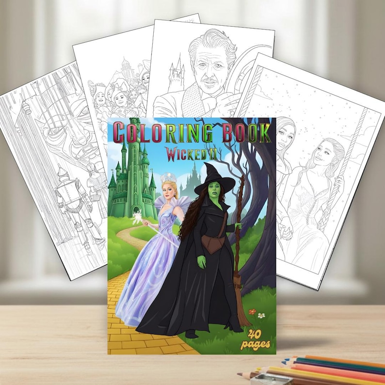 Wicked Coloring Book | Wicked the Musical | Elphaba Glinda Coloring ...