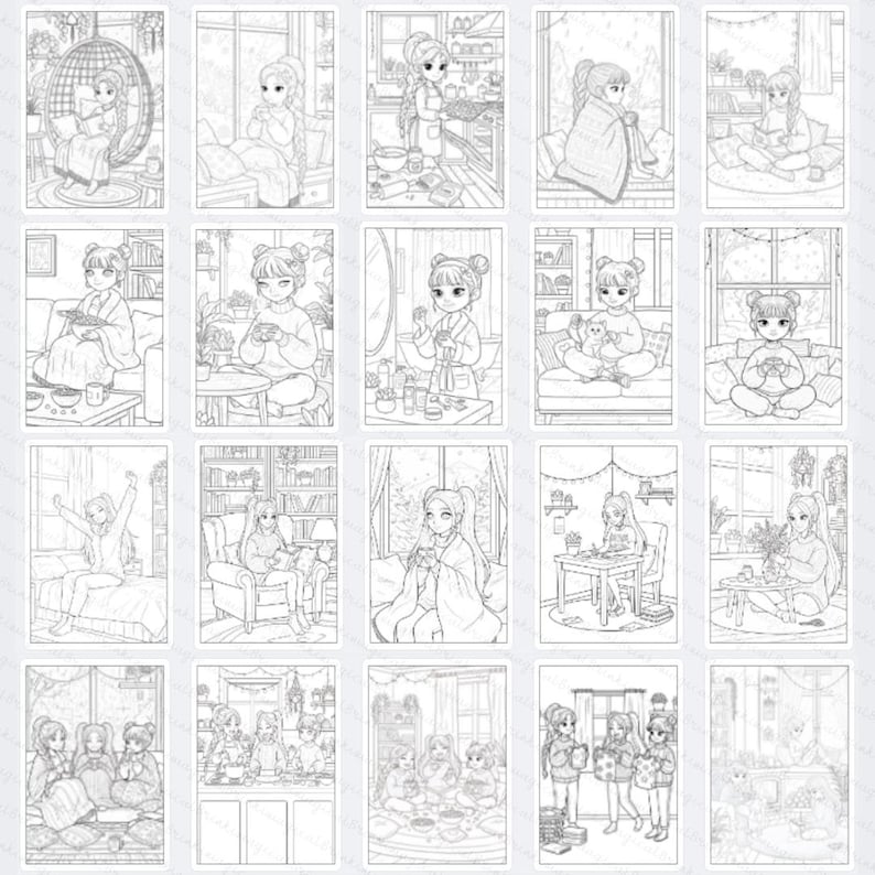 Huntrix K-pop Demon Hunters Coloring Book, 20 Cozy and Comfy Pages ...