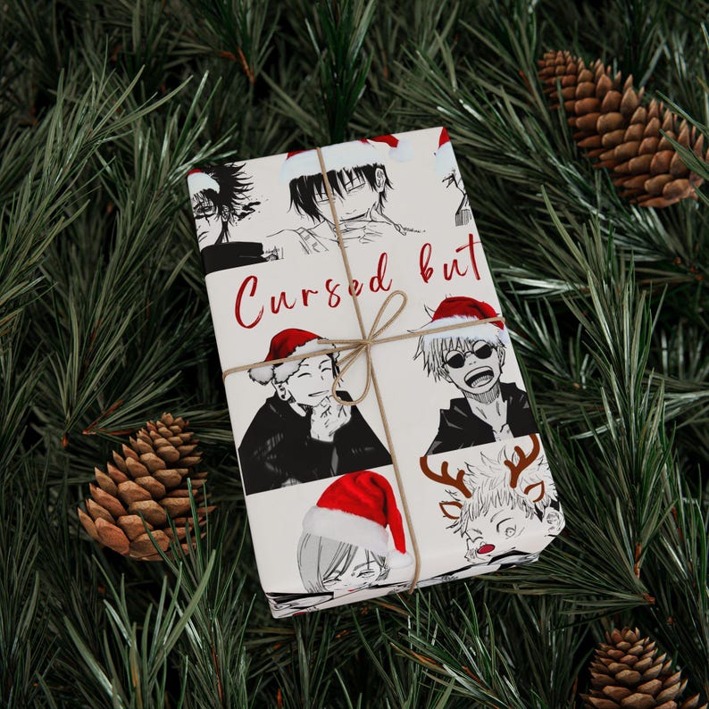 JJK Christmas Wrapping Paper • Jujutsu Kaisen Manga Gift Wrap • Anime ...