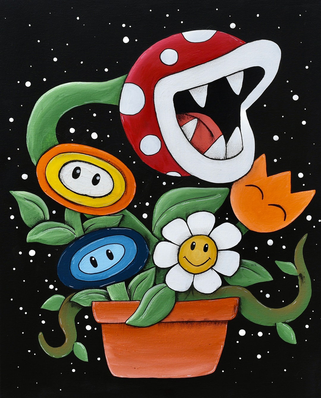 Nintendo Flower Plant Bouquet Fan Art - Art Print - Etsy