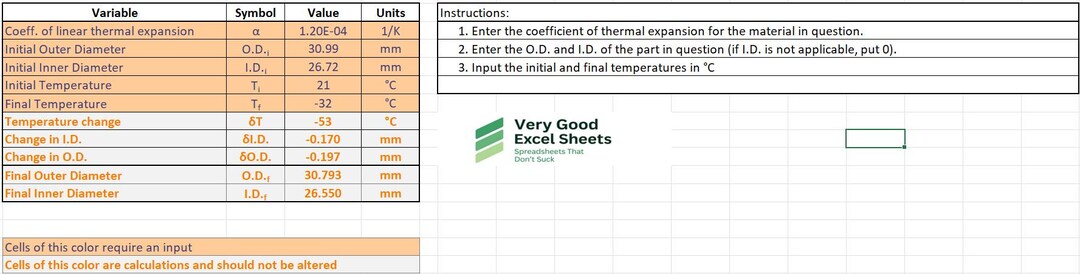 Thermal Expansion Calculator - Etsy