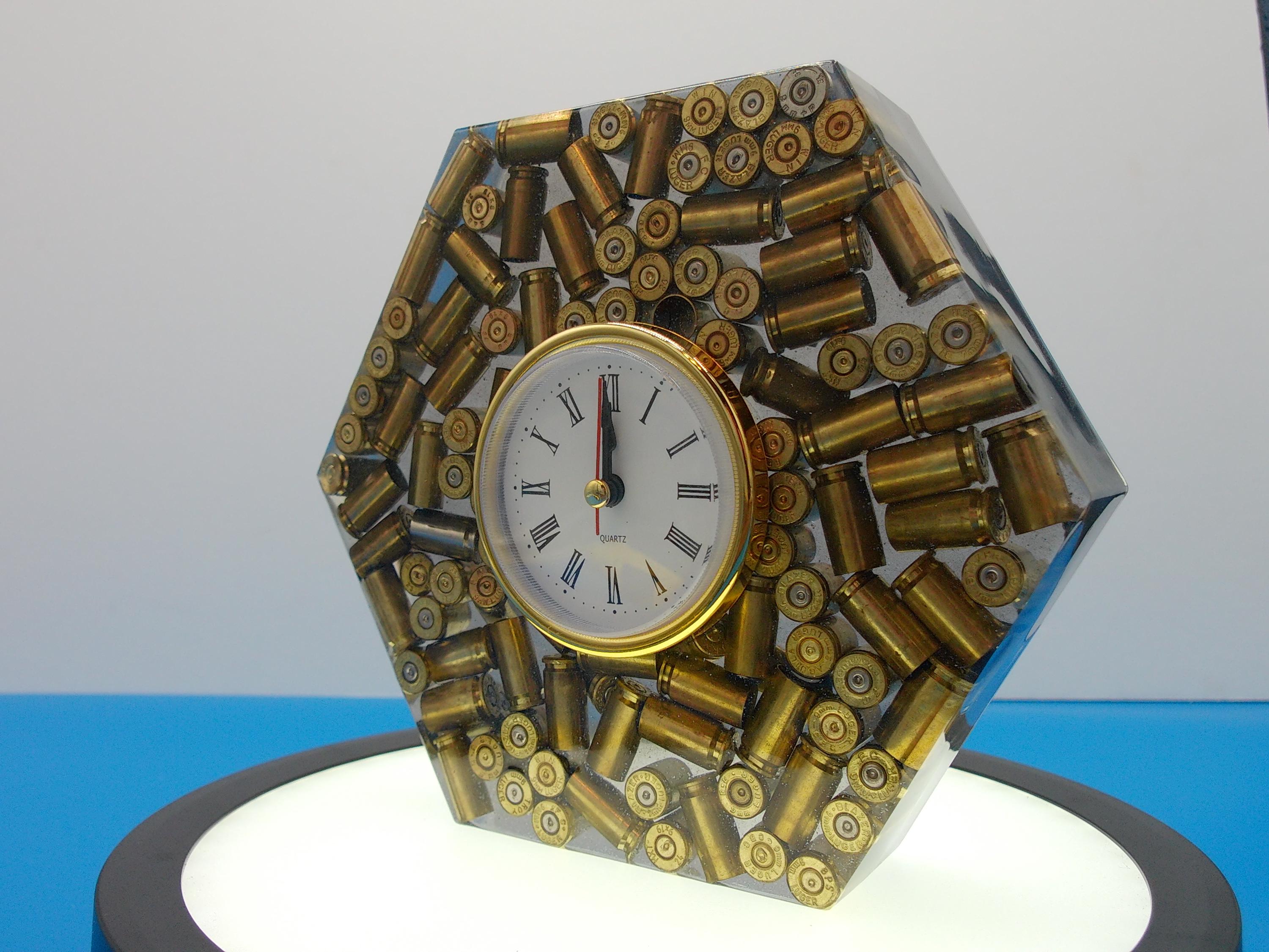 Epoxy Resin Bullet Desk Clock - Etsy